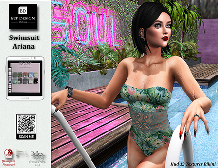 Second Life Marketplace - ..::B2K Design::..Swimsuit Ariana - ADD